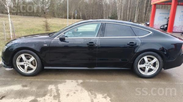 Black Audi A7 Sportback 2017 in Riga, with an engine capacity of 3.00 L and mileage of 245 thousand km for 16499 €, photo 1 on AUTOMOTO.COM.LV
