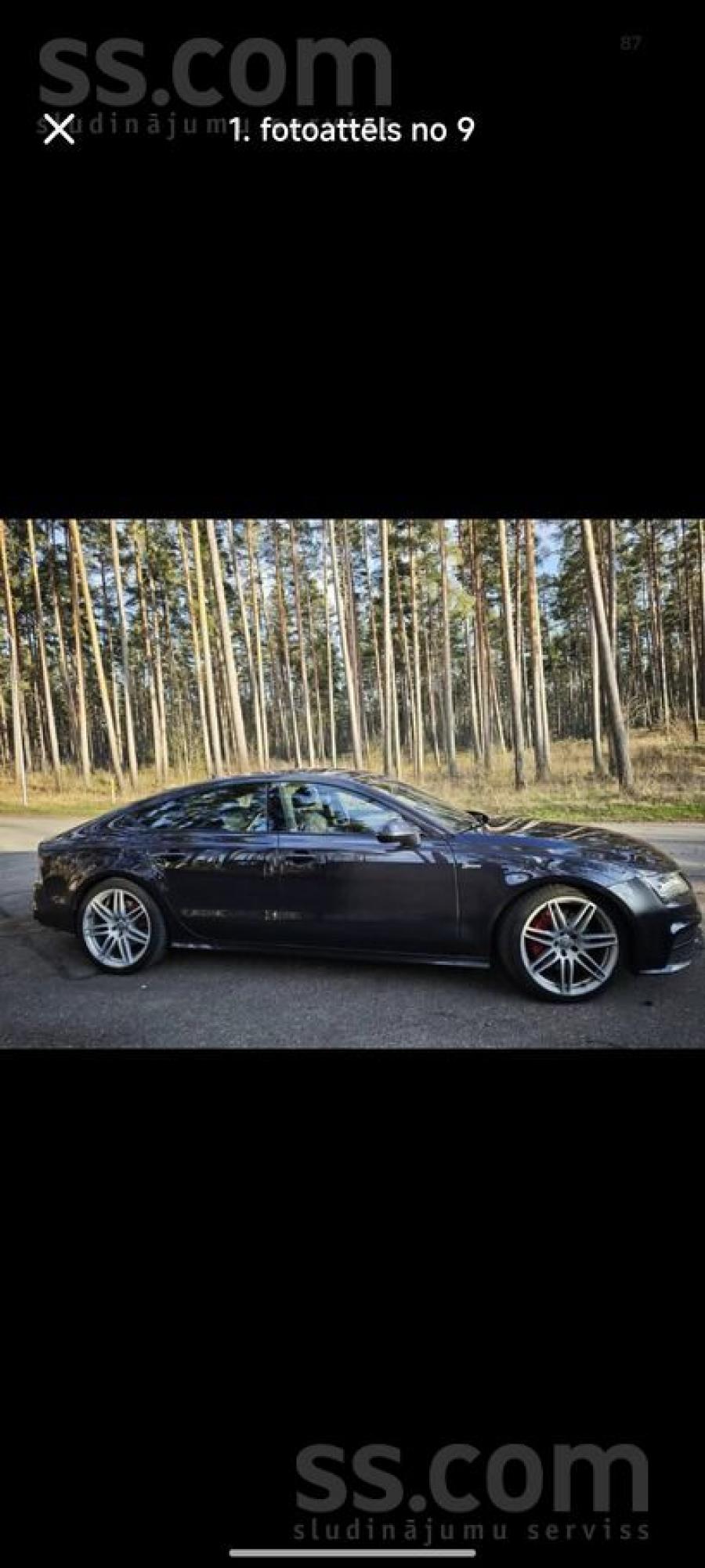 Blue Audi A7 Sportback 2012 in Riga, with an engine capacity of 3.00 L and mileage of 240 thousand km for 14000 €, photo 1 on AUTOMOTO.COM.LV