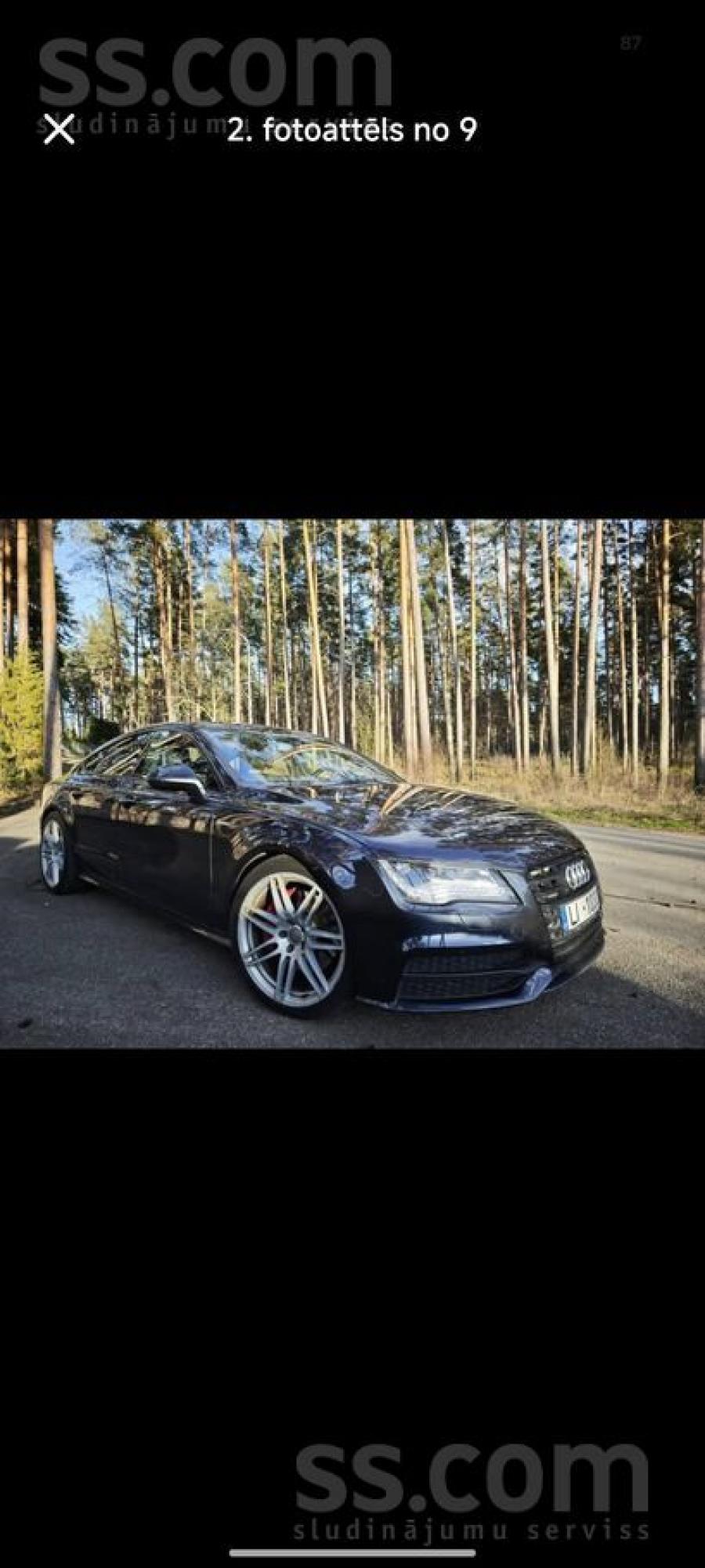 Blue Audi A7 Sportback 2012 in Riga, with an engine capacity of 3.00 L and mileage of 240 thousand km for 14000 €, photo 3 on AUTOMOTO.COM.LV