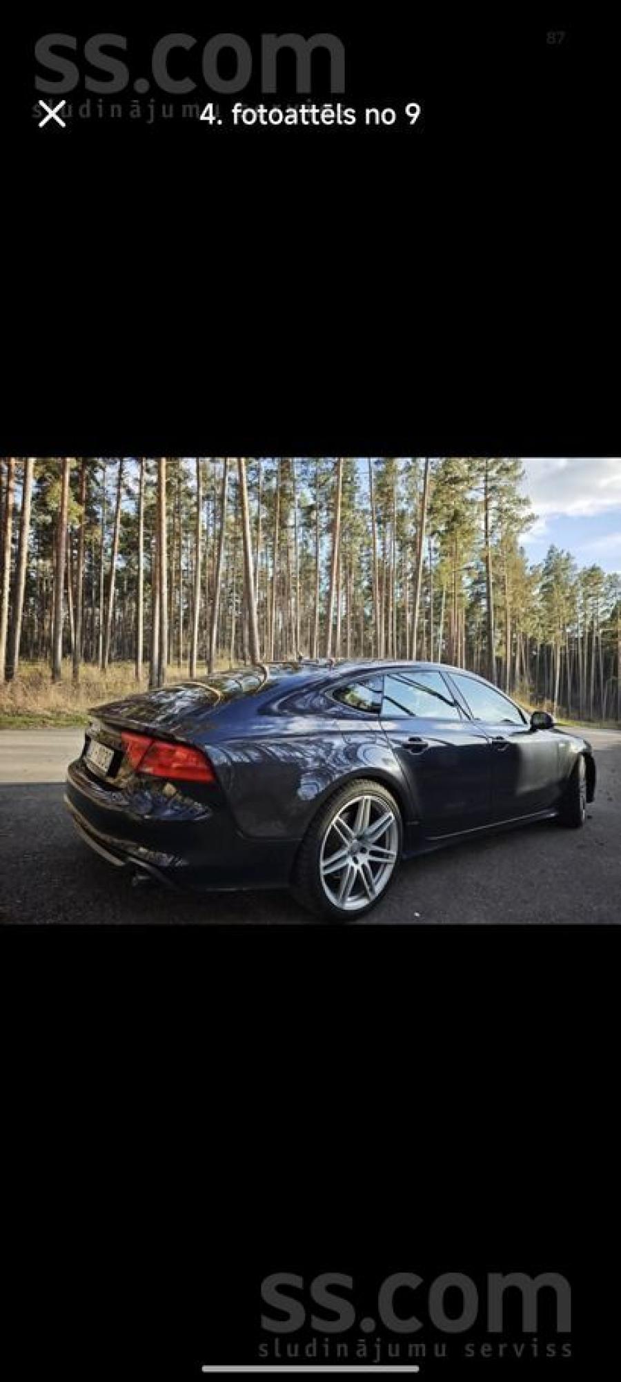 Blue Audi A7 Sportback 2012 in Riga, with an engine capacity of 3.00 L and mileage of 240 thousand km for 14000 €, photo 4 on AUTOMOTO.COM.LV
