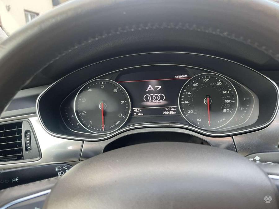 Blue Audi A7 Sportback 2012 in Silute, with an engine capacity of 3.00 L and mileage of 260 thousand km for 12500 €, photo 15 on AUTOMOTO.COM.LV