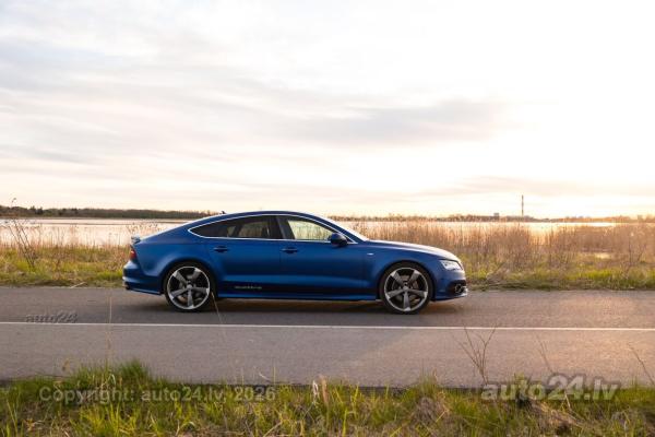 Blue Audi A7 Sportback 2014 in Tallinn, with an engine capacity of 3.00 L and mileage of 243 thousand km for 18999 €, photo 2 on AUTOMOTO.COM.LV