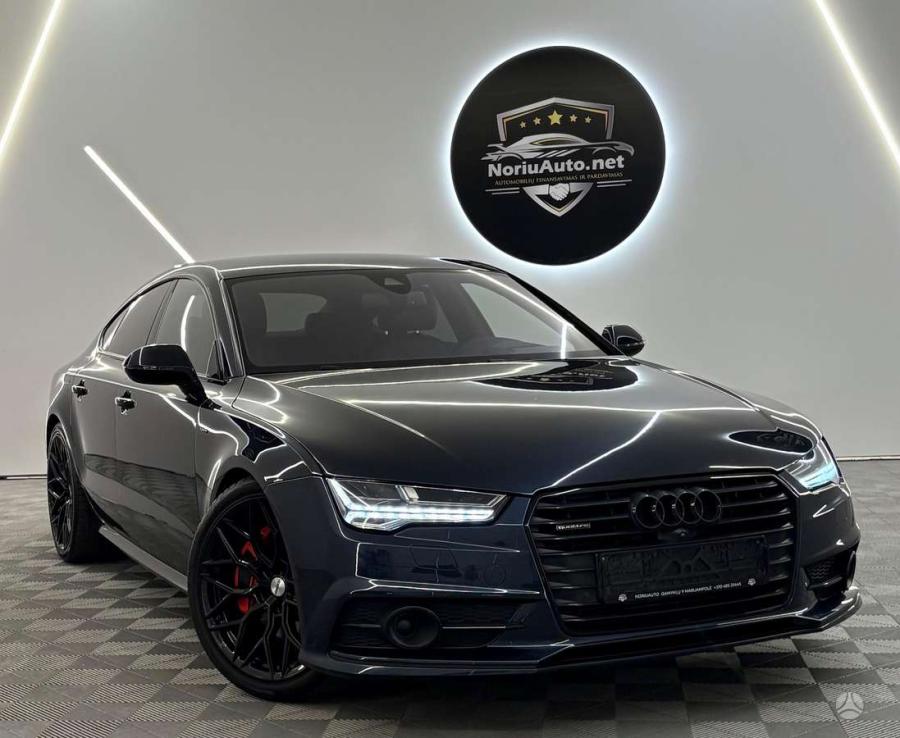 Blue Audi A7 Sportback 2015 in Marijampole, with an engine capacity of 2.97 L and mileage of 250 thousand km for 19999 €, photo 1 on AUTOMOTO.COM.LV
