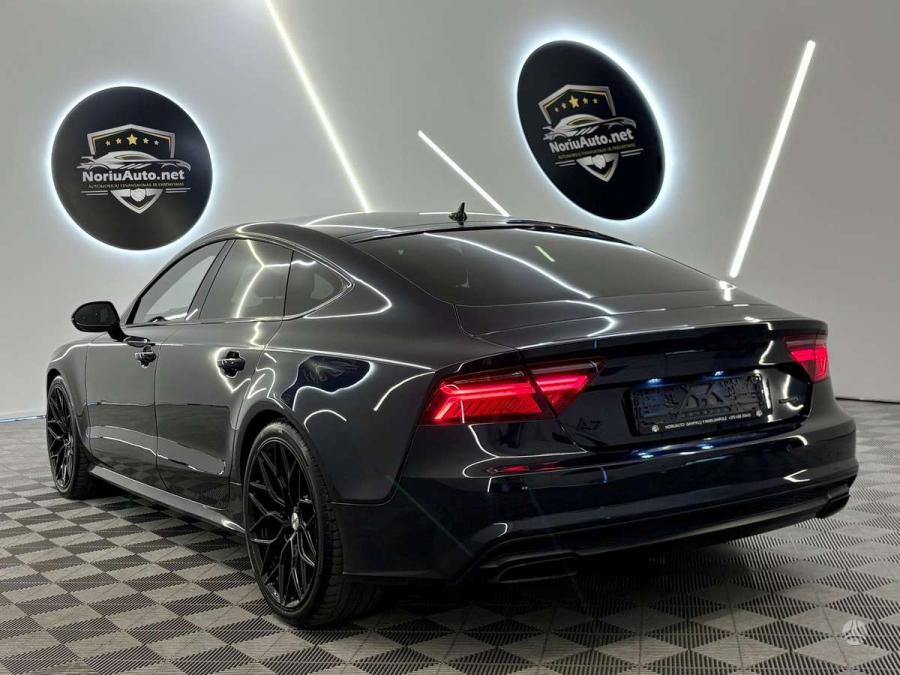 Blue Audi A7 Sportback 2015 in Marijampole, with an engine capacity of 2.97 L and mileage of 250 thousand km for 19999 €, photo 34 on AUTOMOTO.COM.LV