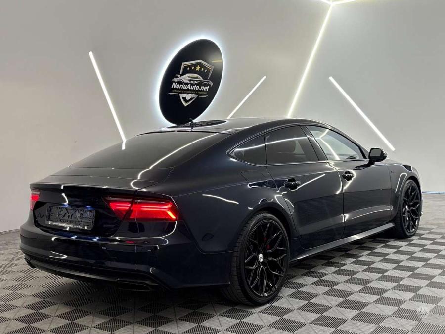 Blue Audi A7 Sportback 2015 in Marijampole, with an engine capacity of 2.97 L and mileage of 250 thousand km for 19999 €, photo 37 on AUTOMOTO.COM.LV