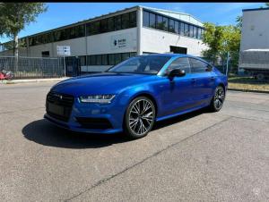 Blue Audi A7 Sportback 2015 in Jelgava, with an engine capacity of 2.97 L and mileage of 185 thousand km for 21777 €, photo  on AUTOMOTO.COM.LV