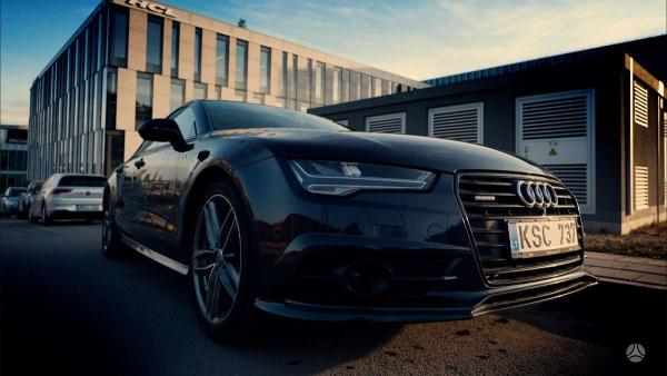 Blue Audi A7 Sportback 2015 in Vilnius, with an engine capacity of 2.97 L and mileage of 239 thousand km for 17950 €, photo 2 on AUTOMOTO.COM.LV
