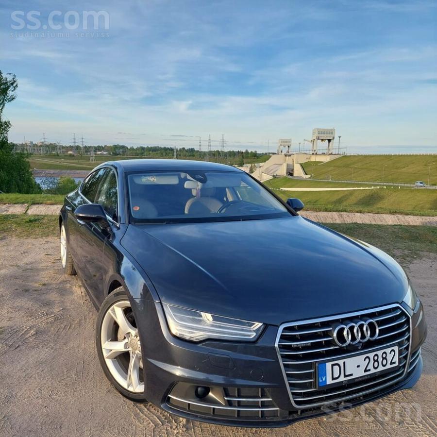 Blue Audi A7 Sportback 2015 in Aizkraukle, with an engine capacity of 3.00 L and mileage of 245 thousand km for 17000 €, photo 1 on AUTOMOTO.COM.LV