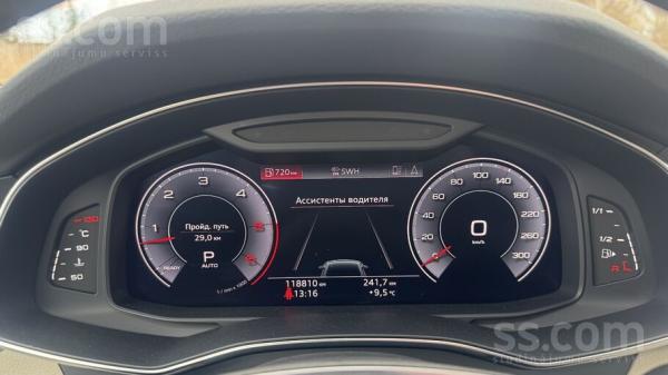 Blue Audi A7 Sportback 2018 in Riga, with an engine capacity of 3.00 L and mileage of 119 thousand km for 28700 €, photo 10 on AUTOMOTO.COM.LV