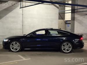 Zils Audi A7 Sportback 2019 Viļņa, ar dzinēja tilpumu 3.00 L un nobraukumu 82 tūkst. km par 34990 €, foto  vietnē AUTOMOTO.COM.LV