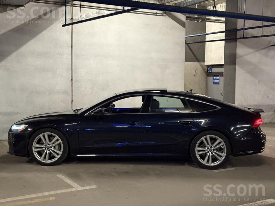 Zils Audi A7 Sportback 2019 Viļņa, ar dzinēja tilpumu 3.00 L un nobraukumu 82 tūkst. km par 34990 €, foto 1 vietnē AUTOMOTO.COM.LV