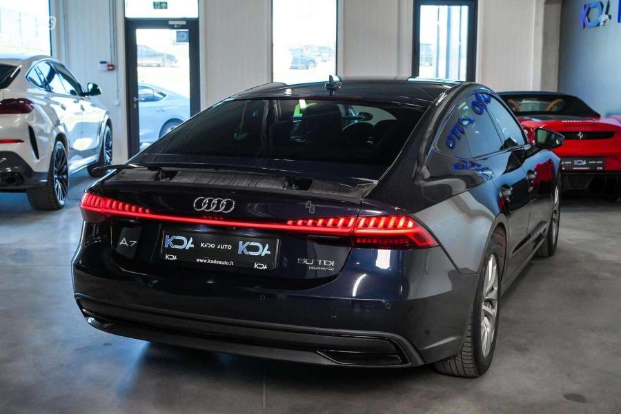 Zils Audi A7 Sportback 2020 Marijampole, ar dzinēja tilpumu 3.00 L un nobraukumu 105 tūkst. km par 31950 €, foto 13 vietnē AUTOMOTO.COM.LV