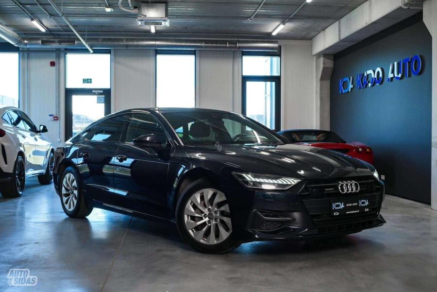 Zils Audi A7 Sportback 2020 Marijampole, ar dzinēja tilpumu 3.00 L un nobraukumu 105 tūkst. km par 31450 €, foto 1 vietnē AUTOMOTO.COM.LV