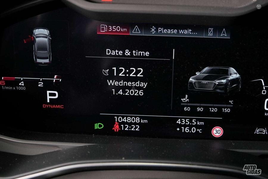 Zils Audi A7 Sportback 2020 Marijampole, ar dzinēja tilpumu 3.00 L un nobraukumu 105 tūkst. km par 31450 €, foto 29 vietnē AUTOMOTO.COM.LV