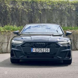 Blue Audi A7 Sportback 2024 in Vilnius, with an engine capacity of 1.98 L and mileage of 27 thousand km for 58900 €, photo 3 on AUTOMOTO.COM.LV