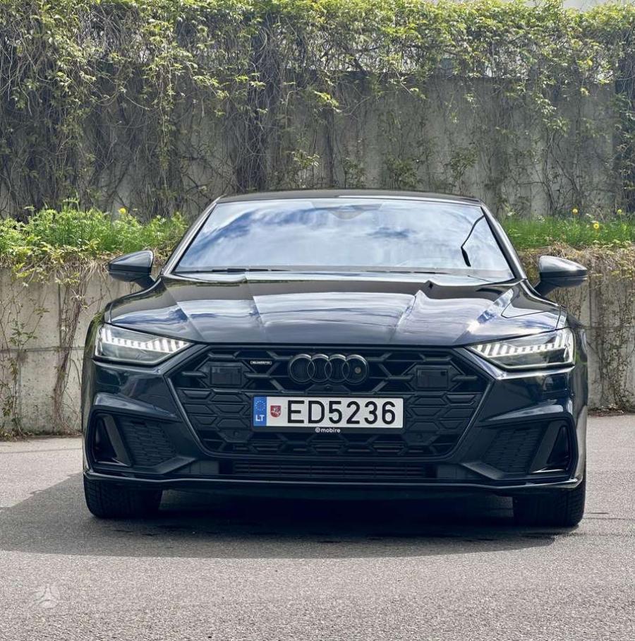 Blue Audi A7 Sportback 2024 in Vilnius, with an engine capacity of 1.98 L and mileage of 27 thousand km for 58900 €, photo 3 on AUTOMOTO.COM.LV