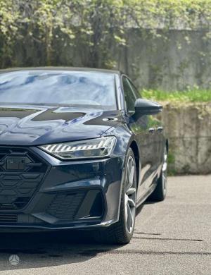 Blue Audi A7 Sportback 2024 in Vilnius, with an engine capacity of 1.98 L and mileage of 27 thousand km for 58900 €, photo 4 on AUTOMOTO.COM.LV