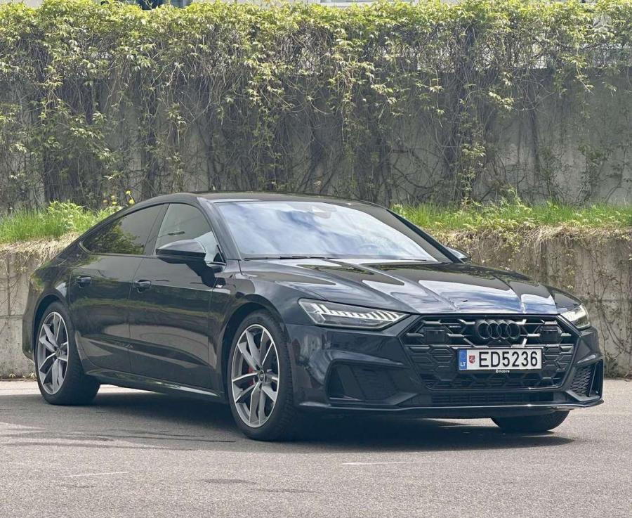 Blue Audi A7 Sportback 2024 in Vilnius, with an engine capacity of 1.98 L and mileage of 27 thousand km for 58900 €, photo 5 on AUTOMOTO.COM.LV