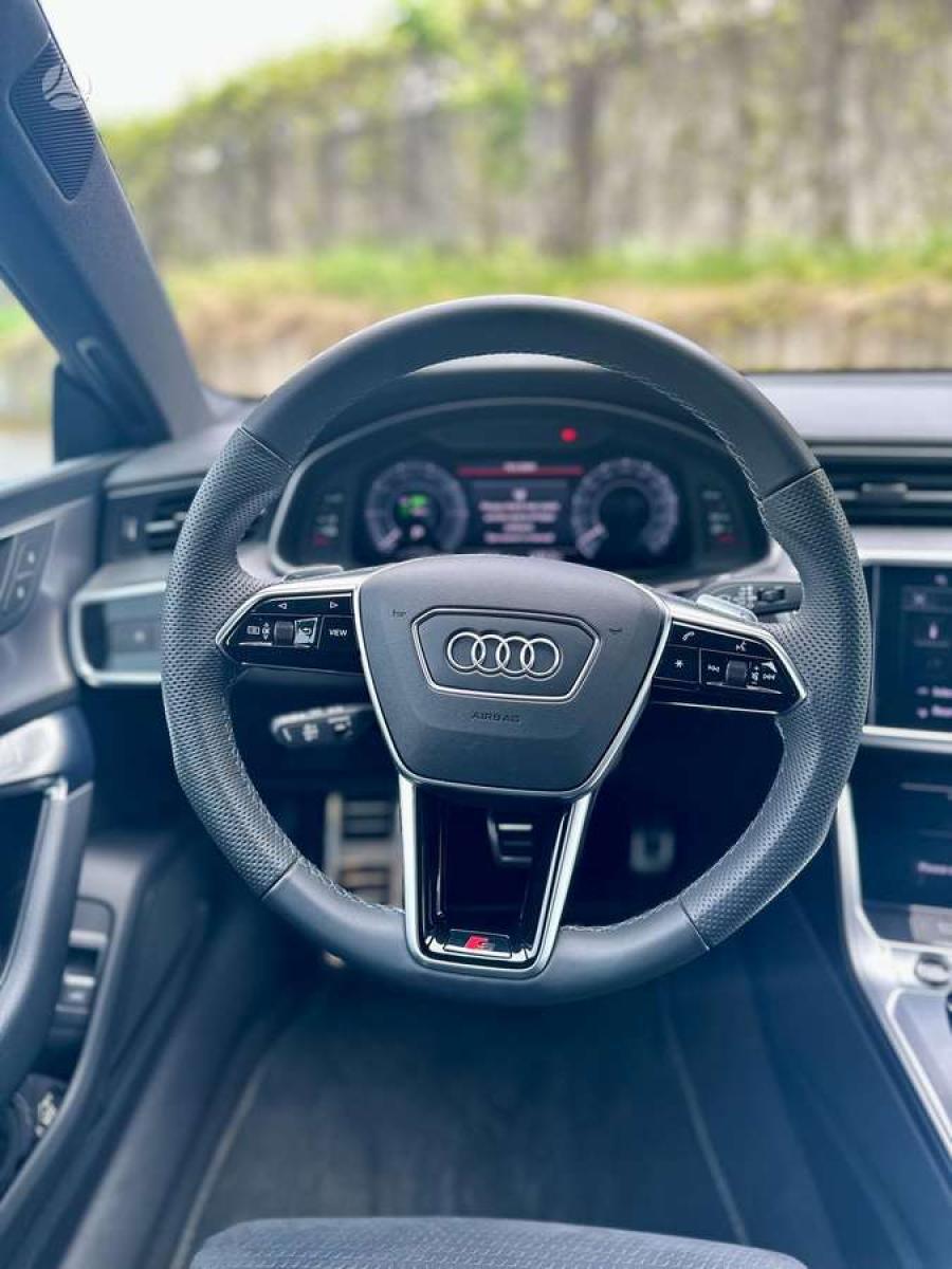 Blue Audi A7 Sportback 2024 in Vilnius, with an engine capacity of 1.98 L and mileage of 27 thousand km for 58900 €, photo 10 on AUTOMOTO.COM.LV