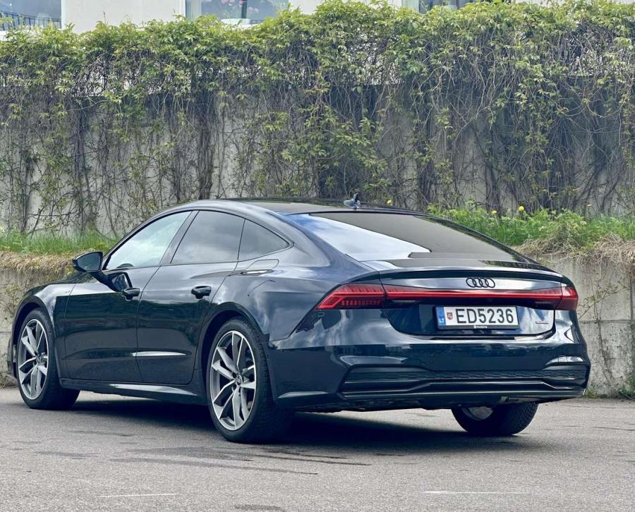 Blue Audi A7 Sportback 2024 in Vilnius, with an engine capacity of 1.98 L and mileage of 27 thousand km for 58900 €, photo 13 on AUTOMOTO.COM.LV
