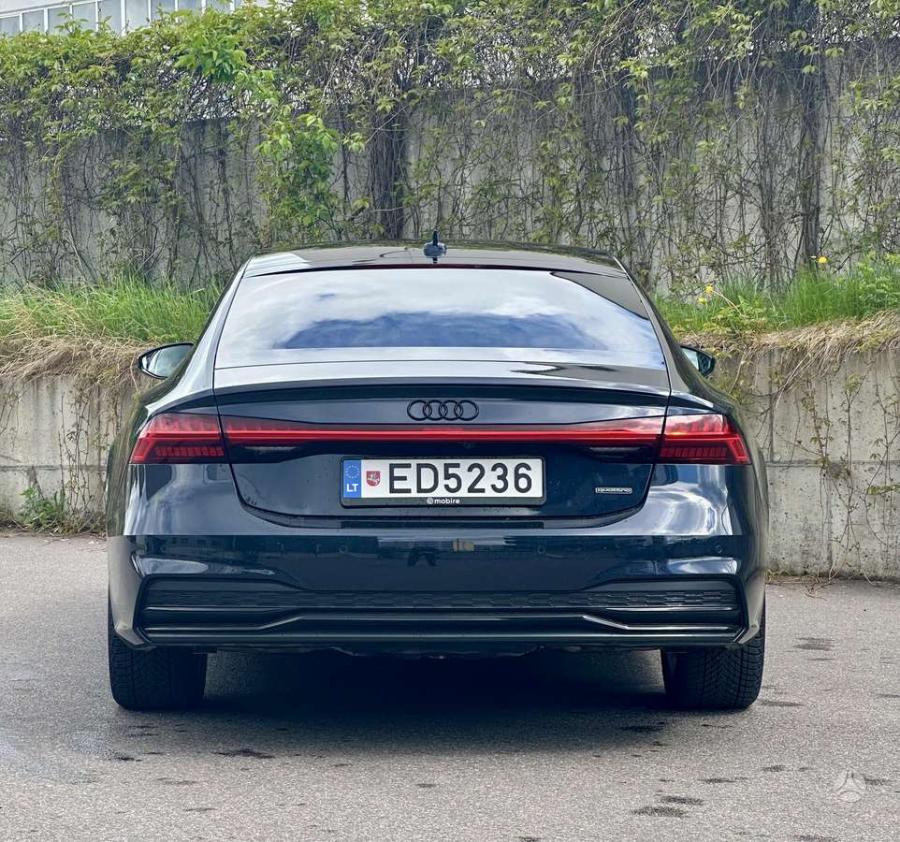 Blue Audi A7 Sportback 2024 in Vilnius, with an engine capacity of 1.98 L and mileage of 27 thousand km for 58900 €, photo 14 on AUTOMOTO.COM.LV
