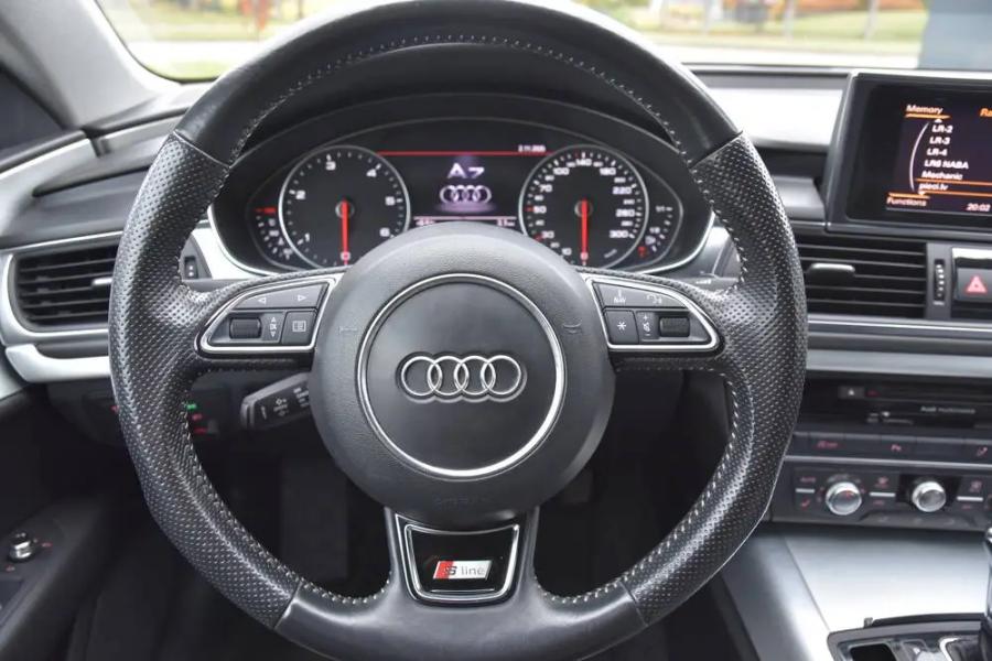 Blue Audi A7 Sportback 2011 in Marupe, with an engine capacity of 3.00 L and mileage of 332 thousand km for 10450 €, photo 12 on AUTOMOTO.COM.LV