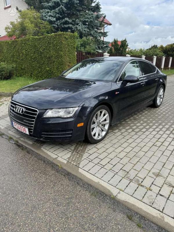 Blue Audi A7 Sportback 2014 in Klaipeda, with an engine capacity of 3.00 L and mileage of 214 thousand km for 7700 €, photo 4 on AUTOMOTO.COM.LV