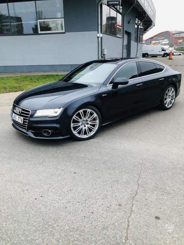 Blue Audi A7 Sportback 2017 in Vilnius, with an engine capacity of 3.00 L and mileage of 191 thousand km for 16000 €, photo 1 on AUTOMOTO.COM.LV