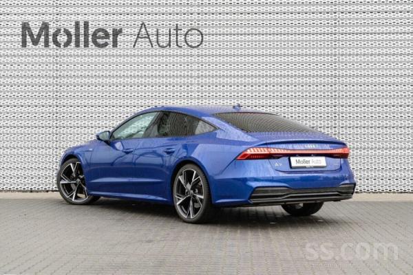 Blue Audi A7 Sportback 2023 in Riga, with an engine capacity of 3.00 L and mileage of 20 thousand km for 63200 €, photo 3 on AUTOMOTO.COM.LV