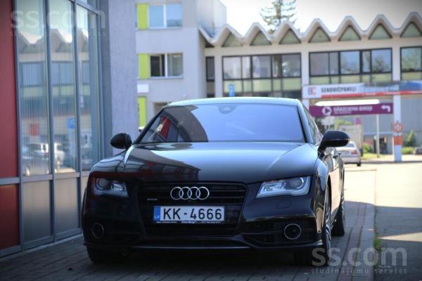 Brown Audi A7 Sportback 2012 in Riga, with an engine capacity of 3.00 L and mileage of 226 thousand km for 12995 €, photo 1 on AUTOMOTO.COM.LV