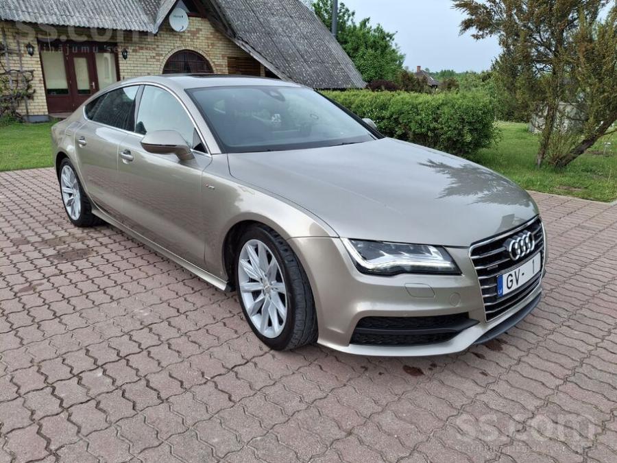 Brown Audi A7 Sportback 2014 in Ogre, with an engine capacity of 3.00 L and mileage of 277 thousand km for 14100 €, photo 4 on AUTOMOTO.COM.LV