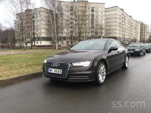 Brūns Audi A7 Sportback 2015 Rīga, ar dzinēja tilpumu 3.00 L un nobraukumu 224 tūkst. km par 17000 €, foto  vietnē AUTOMOTO.COM.LV