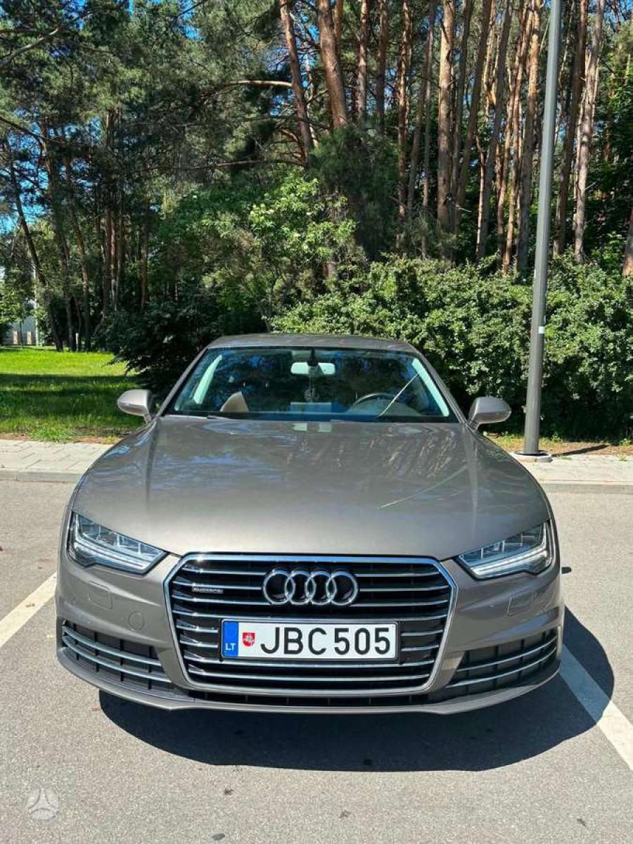 Brown Audi A7 Sportback 2015 in Kaunas, with an engine capacity of 1.98 L and mileage of 223 thousand km for 15300 €, photo 10 on AUTOMOTO.COM.LV