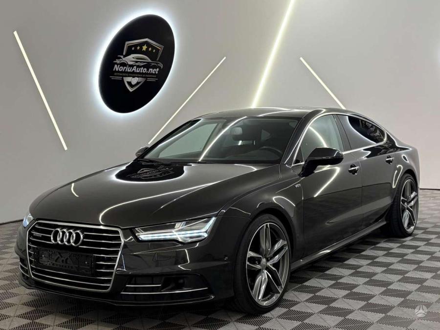 Brown Audi A7 Sportback 2016 in Marijampole, with an engine capacity of 2.97 L and mileage of 274 thousand km for 16999 €, photo 10 on AUTOMOTO.COM.LV
