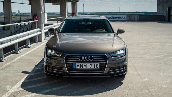 Brown Audi A7 Sportback 2016 in Vilnius, with an engine capacity of 3.00 L and mileage of 100 thousand km for 21500 €, photo 7 on AUTOMOTO.COM.LV