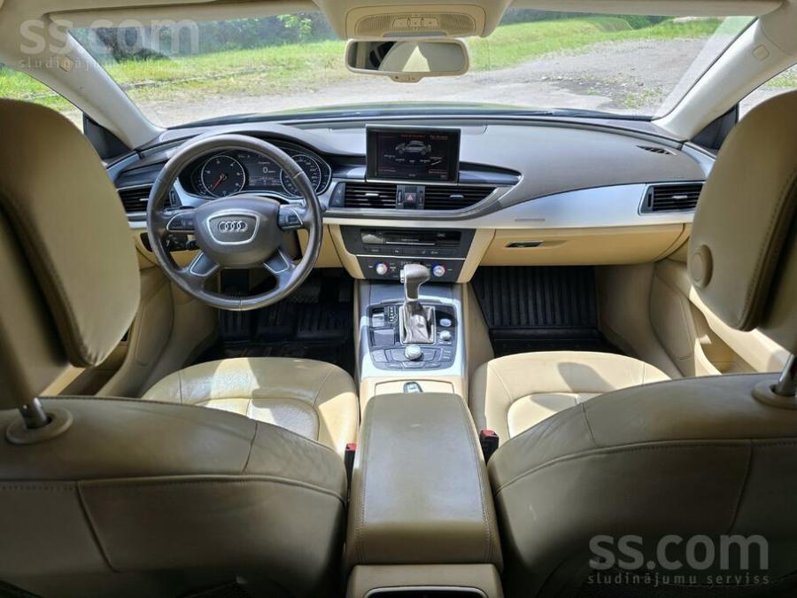 Brown Audi A7 Sportback 2012 in Jelgava, with an engine capacity of 3.00 L and mileage of 329 thousand km for 11200 €, photo 14 on AUTOMOTO.COM.LV