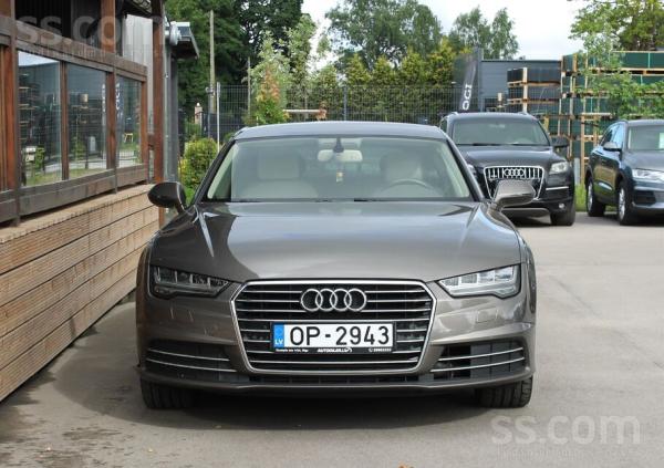 Brown Audi A7 Sportback 2014 in Riga, with an engine capacity of 3.00 L and mileage of 0 thousand km for 14900 €, photo 4 on AUTOMOTO.COM.LV