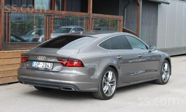Brown Audi A7 Sportback 2014 in Riga, with an engine capacity of 3.00 L and mileage of 0 thousand km for 14900 €, photo 7 on AUTOMOTO.COM.LV