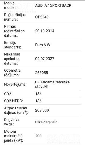 Brūns Audi A7 Sportback 2014 Rīga, ar dzinēja tilpumu 3.00 L un nobraukumu 0 tūkst. km par 14900 €, foto 24 vietnē AUTOMOTO.COM.LV