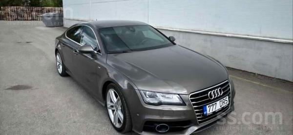 Grey Audi A7 Sportback 2011 in Riga, with an engine capacity of 2.80 L and mileage of 291 thousand km for 10995 €, photo 1 on AUTOMOTO.COM.LV