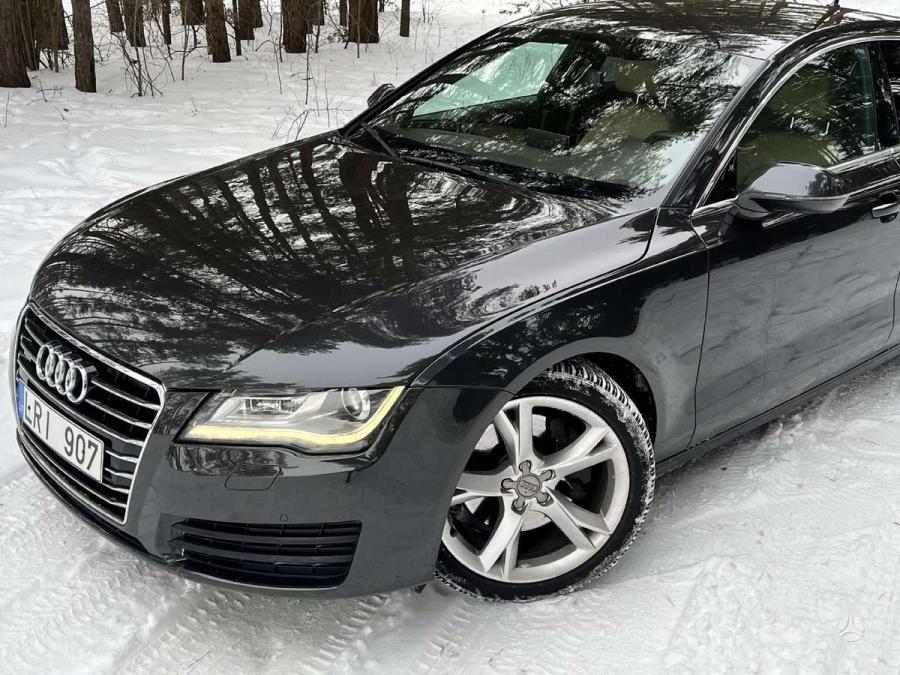 Grey Audi A7 Sportback 2011 in Utena, with an engine capacity of 2.97 L and mileage of 340 thousand km for 10600 €, photo 4 on AUTOMOTO.COM.LV