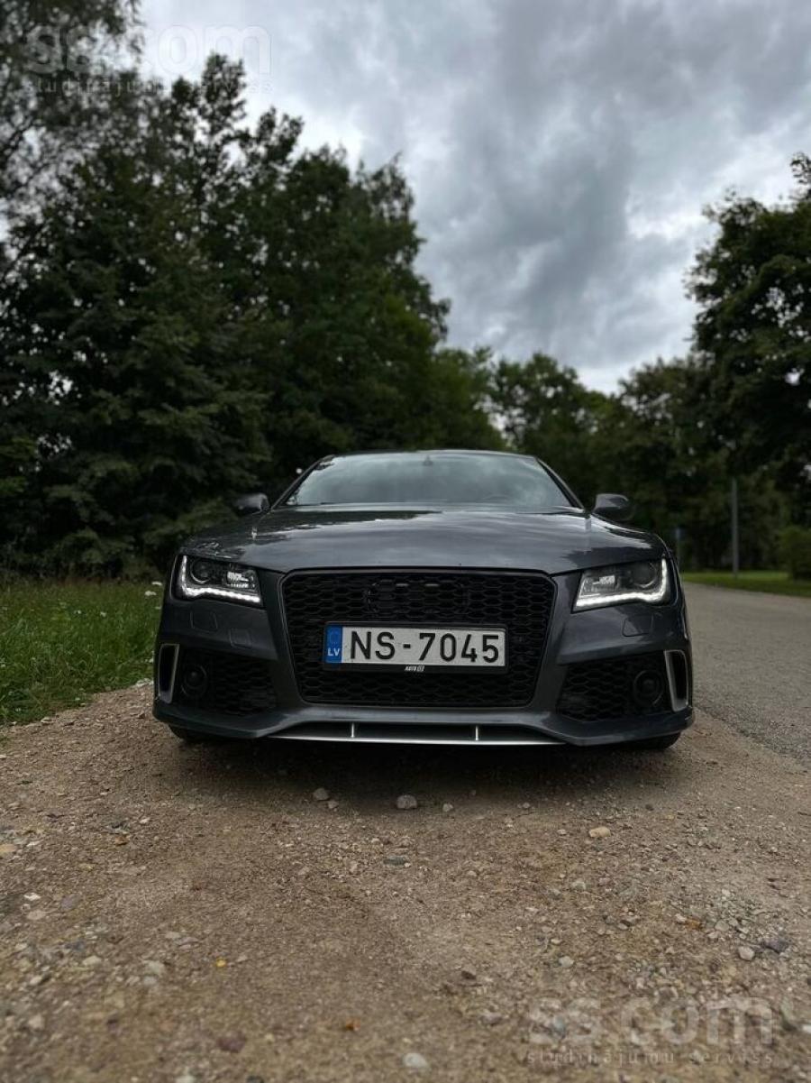 Pelēks Audi A7 Sportback 2013 Rīga, ar dzinēja tilpumu 3.00 L un nobraukumu 269 tūkst. km par 14490 €, foto 1 vietnē AUTOMOTO.COM.LV
