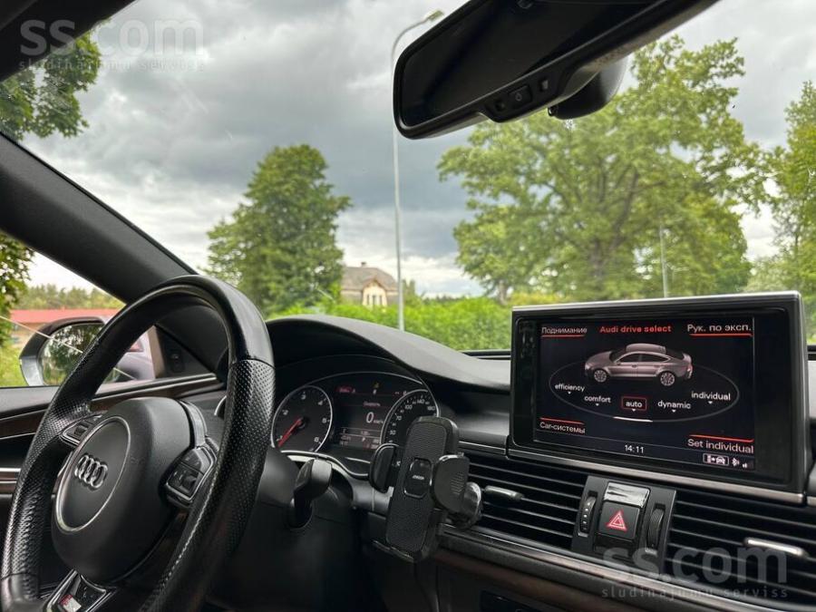Pelēks Audi A7 Sportback 2013 Rīga, ar dzinēja tilpumu 3.00 L un nobraukumu 269 tūkst. km par 14490 €, foto 9 vietnē AUTOMOTO.COM.LV