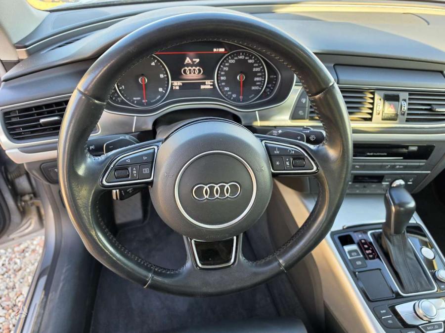 Pelēks Audi A7 Sportback 2014 Tauragė, ar dzinēja tilpumu 3.00 L un nobraukumu 264 tūkst. km par 9600 €, foto 13 vietnē AUTOMOTO.COM.LV
