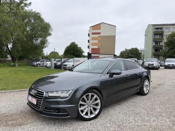 Grey Audi A7 Sportback 2015 in Ventspils, with an engine capacity of 3.00 L and mileage of 305 thousand km for 16900 €, photo 1 on AUTOMOTO.COM.LV