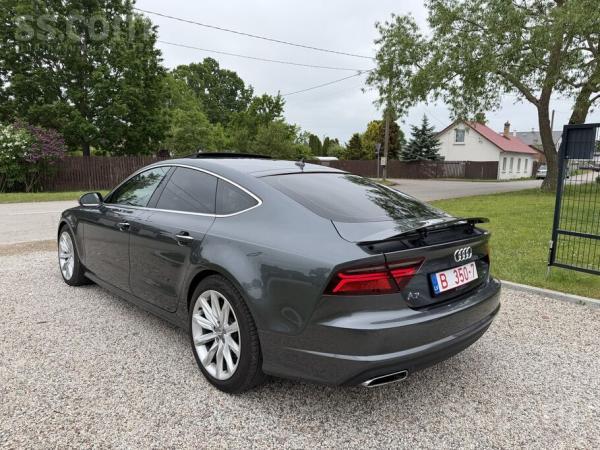 Grey Audi A7 Sportback 2015 in Ventspils, with an engine capacity of 3.00 L and mileage of 305 thousand km for 16900 €, photo 4 on AUTOMOTO.COM.LV