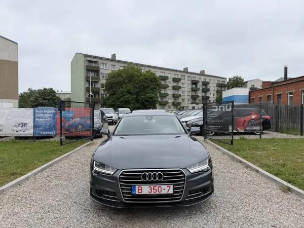 Grey Audi A7 Sportback 2015 in Ventspils, with an engine capacity of 3.00 L and mileage of 305 thousand km for 16900 €, photo 2 on AUTOMOTO.COM.LV