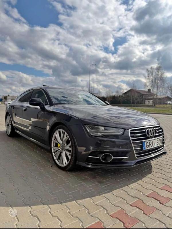 Grey Audi A7 Sportback 2015 in Vilnius, with an engine capacity of 2.97 L and mileage of 275 thousand km for 8900 €, photo 1 on AUTOMOTO.COM.LV