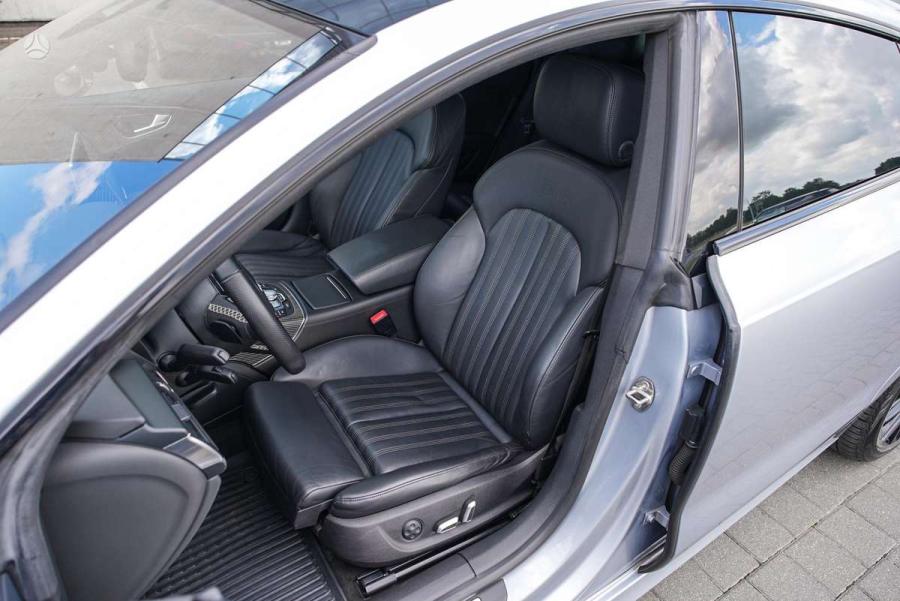 Grey Audi A7 Sportback 2016 in Marijampole, with an engine capacity of 2.97 L and mileage of 199 thousand km for 24950 €, photo 31 on AUTOMOTO.COM.LV