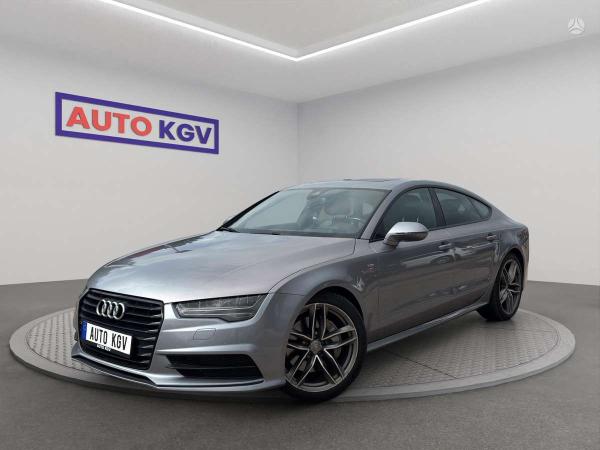 Grey Audi A7 Sportback 2016 in Klaipeda, with an engine capacity of 3.00 L and mileage of 214 thousand km for 21999 €, photo 1 on AUTOMOTO.COM.LV